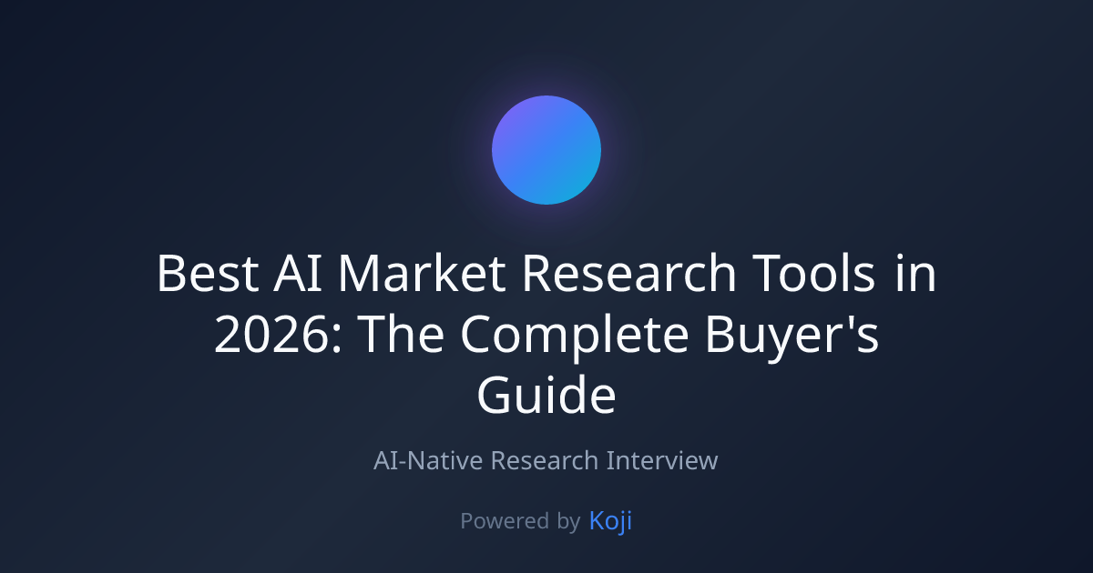Best AI Market Research Tools in 2026: Complete Buyer's Guide